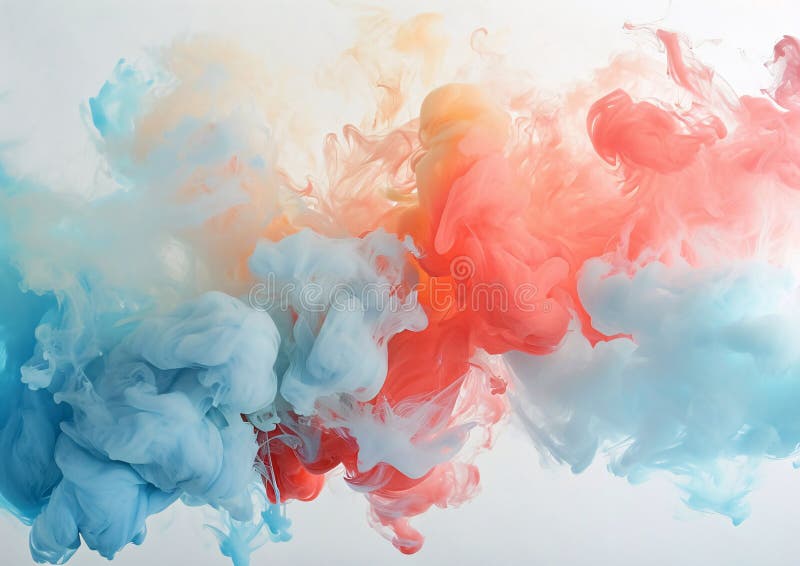 Colorful Ink Clouds in Water, AI Generated Stock Photo - Image of aqua ...