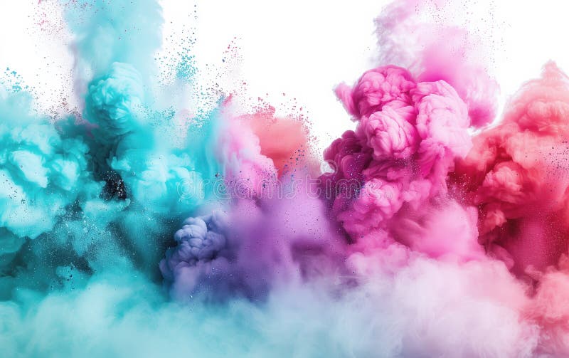 Colorful Ink Exploding in Water Creating Abstract Shapes Stock ...