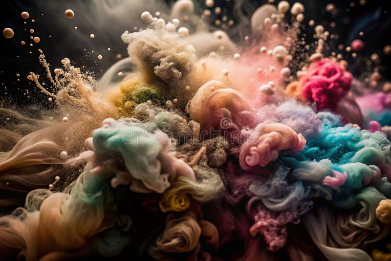 Colorful Ink Explosion in Liquid, Abstract Background Stock ...