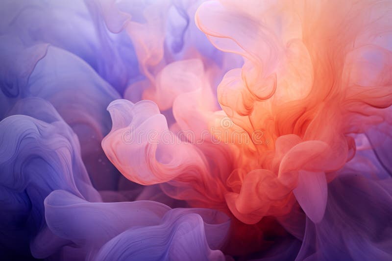Colorful Ink Flowing Over a Black Background Stock Illustration ...