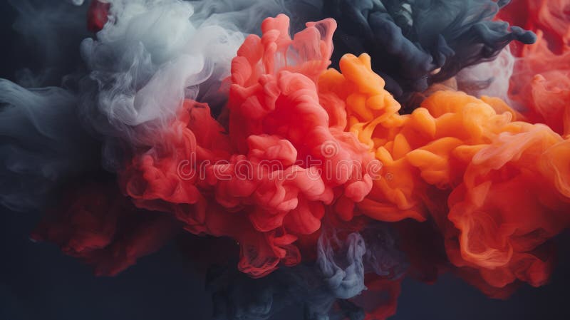 Colorful Ink Smoke on a Black Background Stock Image - Image of colors ...