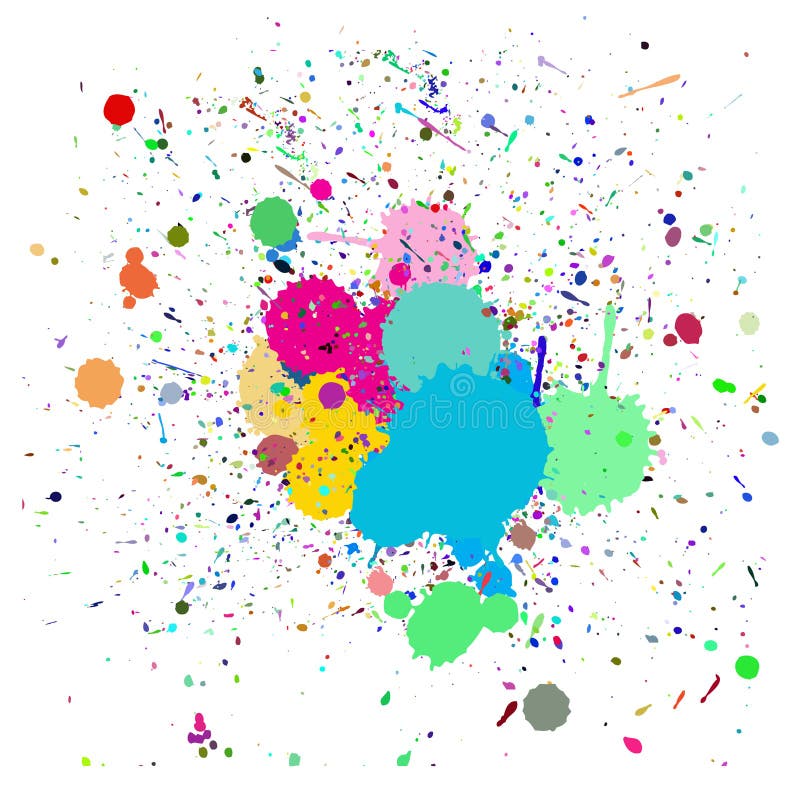 Colorful ink splatter stock illustration. Illustration of pattern ...