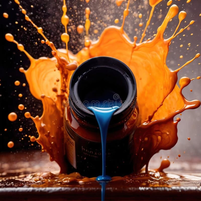 Colorful Ink Splash Burst of Color Stock Illustration - Illustration of ...