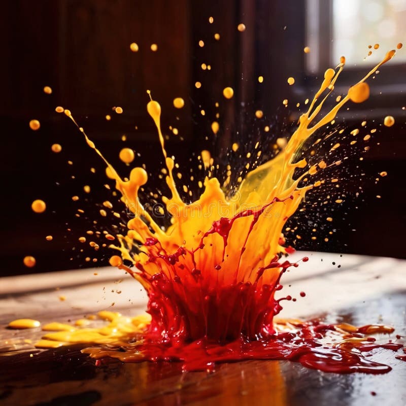 Colorful Ink Splash Burst of Color Stock Illustration - Illustration of ...