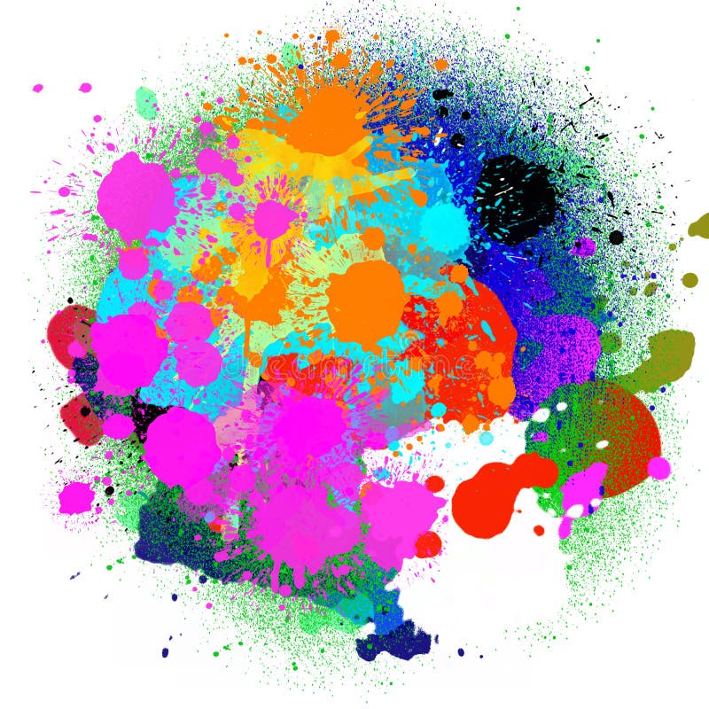 Colorful Ink Splash Liquid Splatter Design Element For Web And Print ...