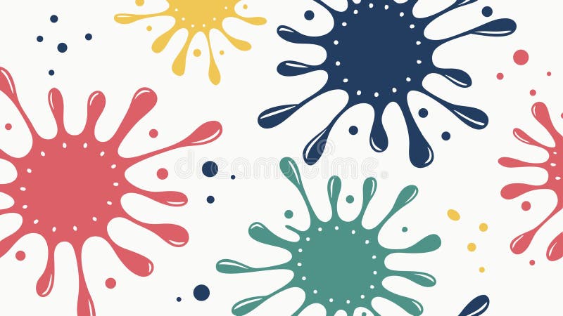 Colorful Ink Splashes Pattern, Abstract Art Background, Vector Design Generative AI Stock Vector ...