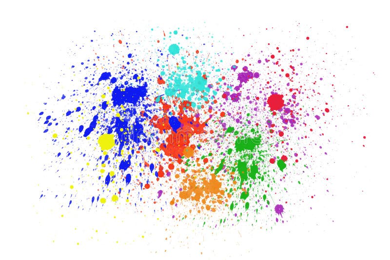 Colorful ink splashes stock illustration. Illustration of blue - 42981108