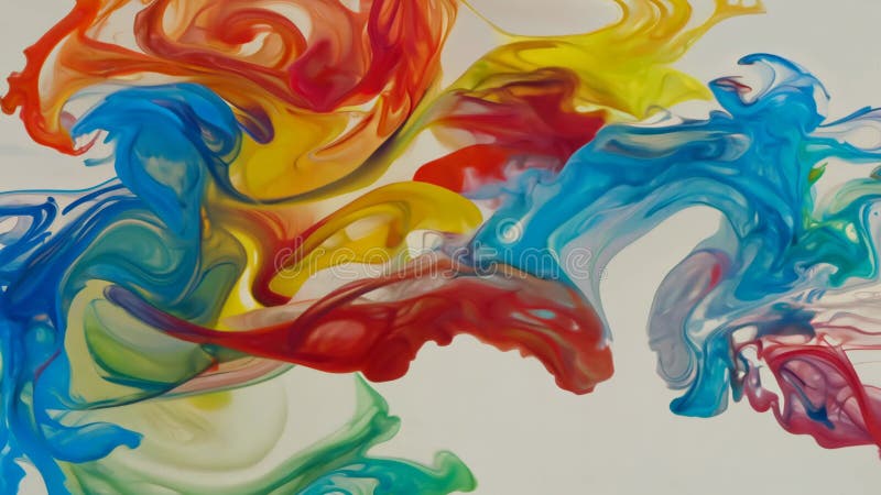 Colorful Ink Forming Abstract Shapes on White Background Stock Video ...