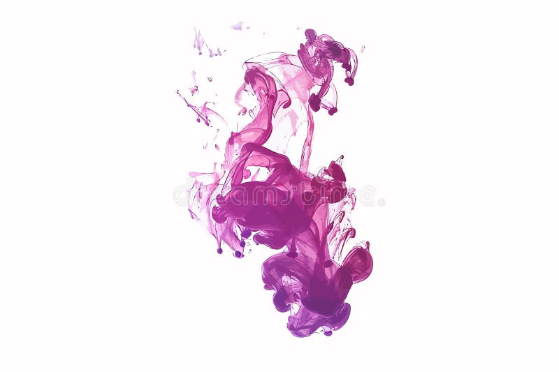 Colorful Ink Swirling in Water Isolated Illustration Stock Photo ...