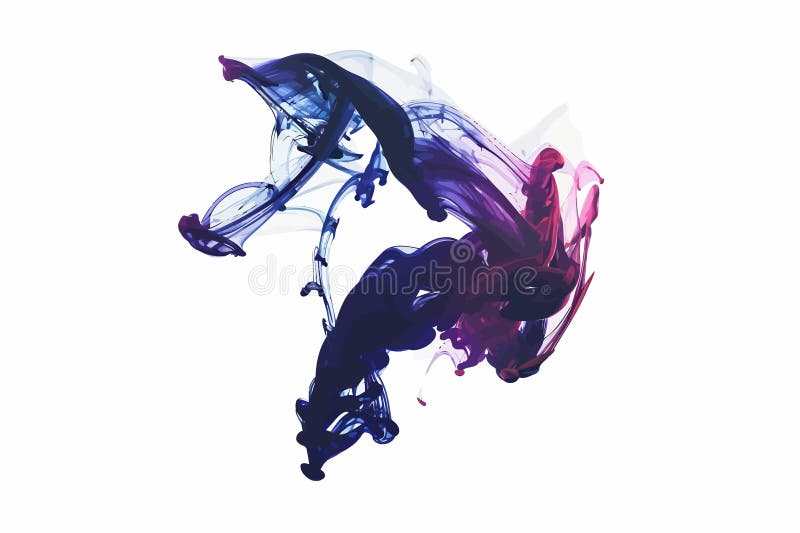 Colorful Ink Swirling in Water Isolated Illustration Stock Vector ...