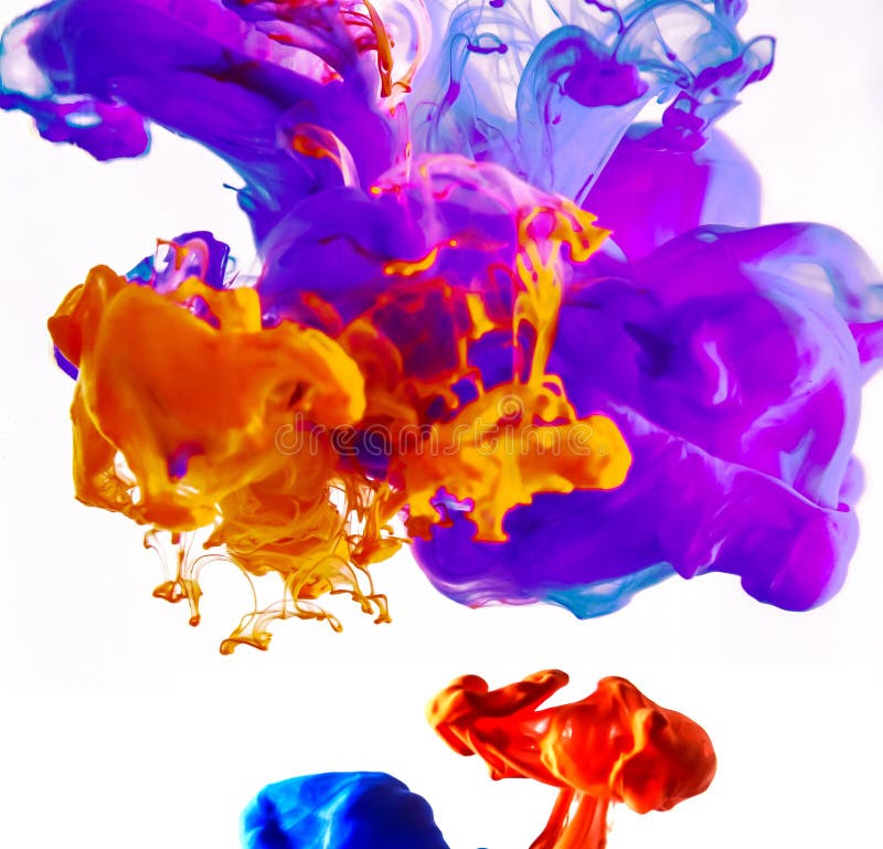 Colorful Ink Swirling in Water Stock Photo - Image of liquid, dissolve ...