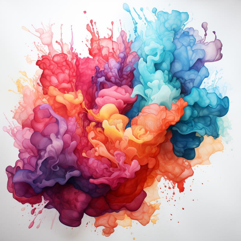 Colorful Ink in Water. Ink in Water. Stock Illustration - Illustration ...