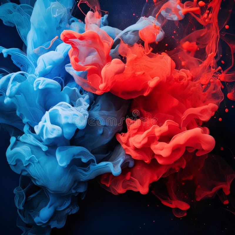 Colorful Ink in Water on a Black Background. Abstract Background Stock ...