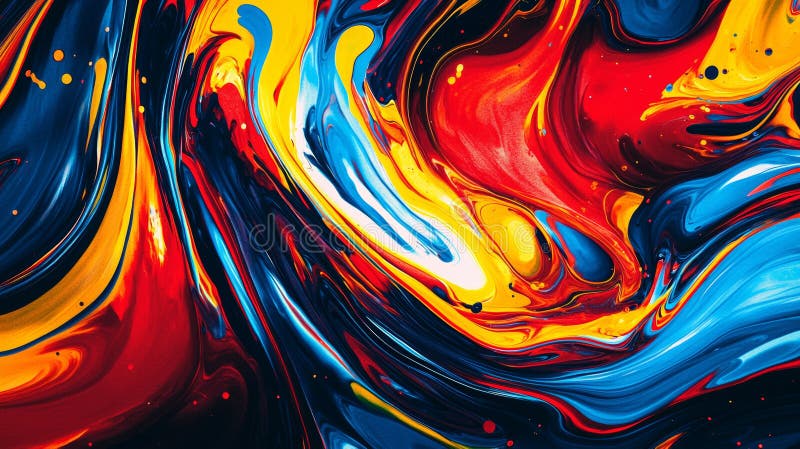 Colorful Inks Blend To Create Unique Textures and Patterns, Perfect for ...