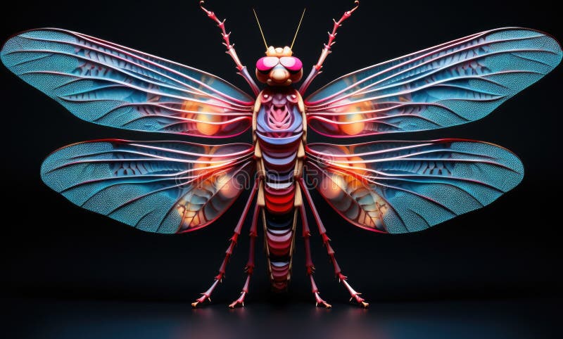 A Colorful Insect with a Large Wingspan, AI Stock Photo - Image of ...