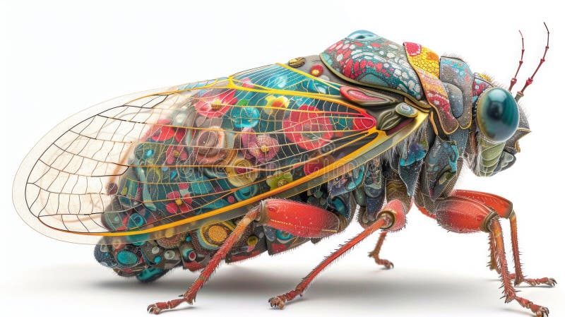 A Colorful Insect with Many Colors and Patterns on Its Body, AI Stock ... A Colorful Insect with Many Colors and Patterns on Its Body, AI Stock ...