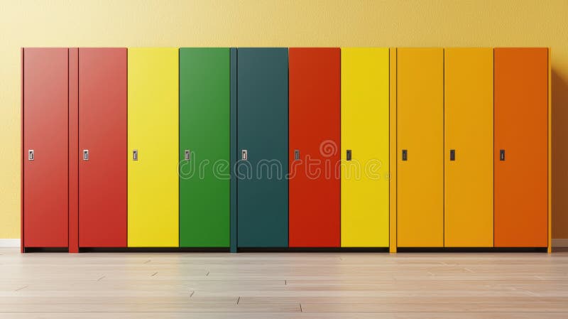Colorful Intelligent Storage Units Communicating Wirelessly in Modern ...