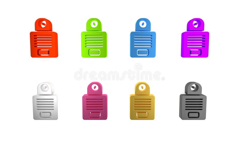 Colorful Intercom Icon Isolated on White Background. Minimalism Concept ...
