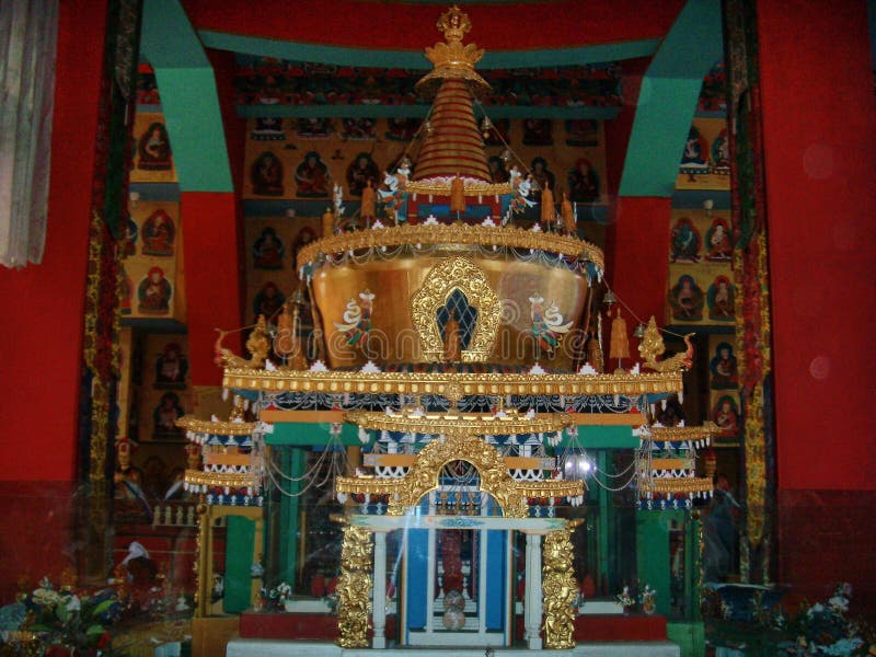 Colorful Interior View Inside a Monastery Stock Photo - Image of ...