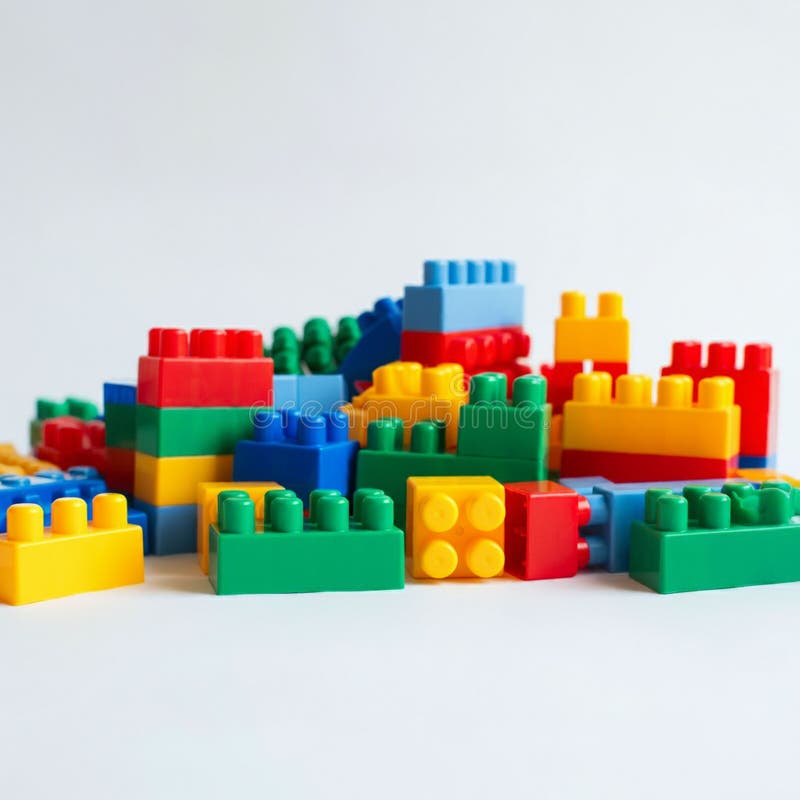 Colorful Interlocking Plastic Building Blocks, Similar To LEGO, are ...