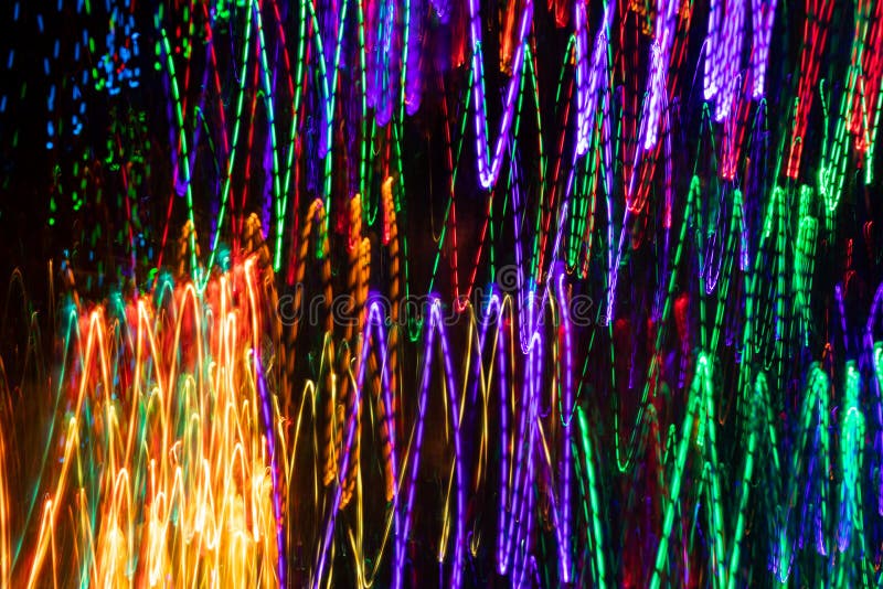 Colorful Intermittent and Solid Light Strokes on Black Backdrop ...