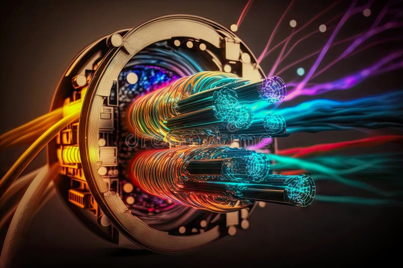 Colorful internet cable stock illustration. Illustration of line ...