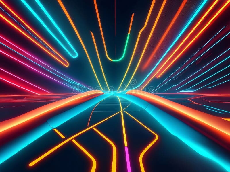 Colorful Internet Connection, Generative AI Illustration Stock ...