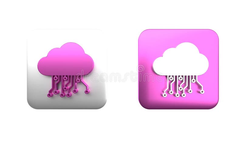 Colorful Internet of Things Icon Isolated on White Background. Cloud ...