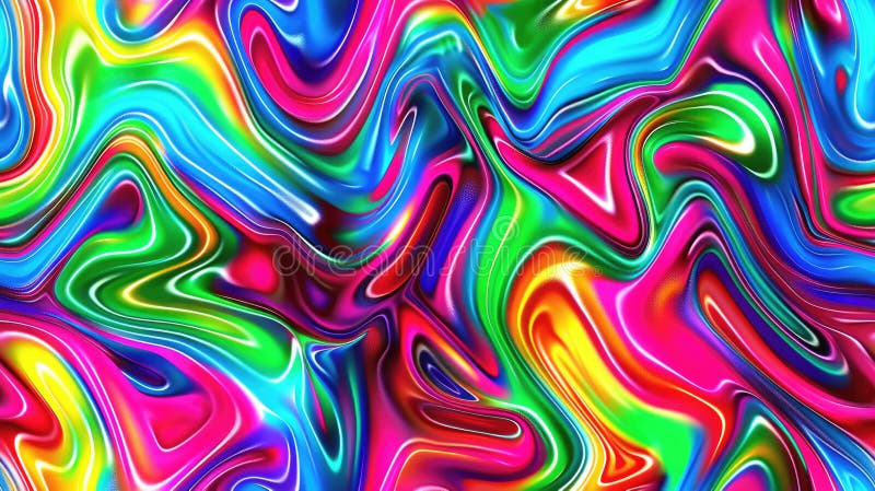 Colorful Intertwined Strands Forming a Complex Pattern. Digital Artwork ...