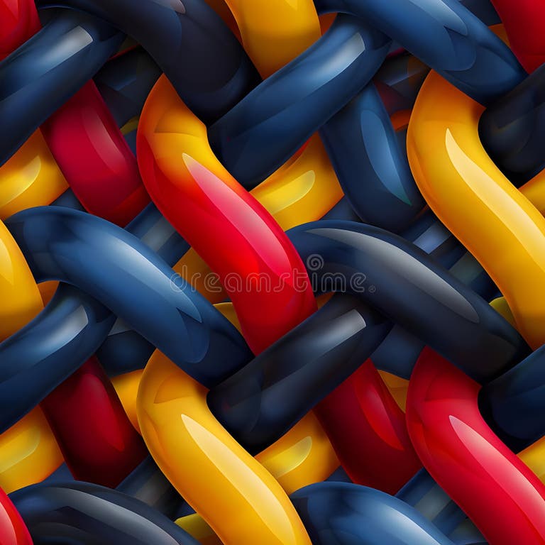 Colorful Intertwined Strands Forming a Vibrant Woven Pattern Stock ...