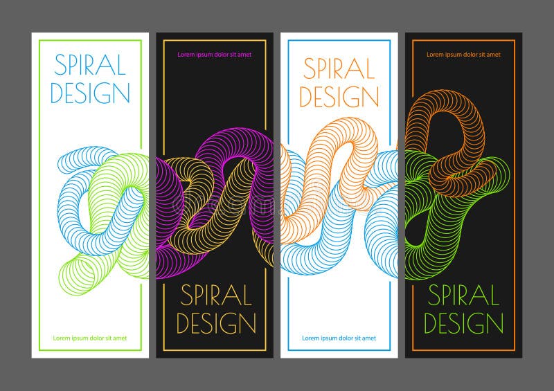 A Colorful Intertwining Spiral. Template of Elements for the Design of ...