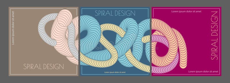 A Colorful Intertwining Spiral. Template of Elements Stock Vector ...