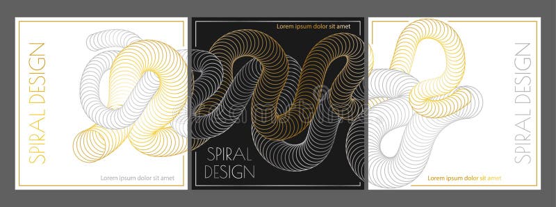 A Colorful Intertwining Spiral. Template of Elements Stock Vector ...