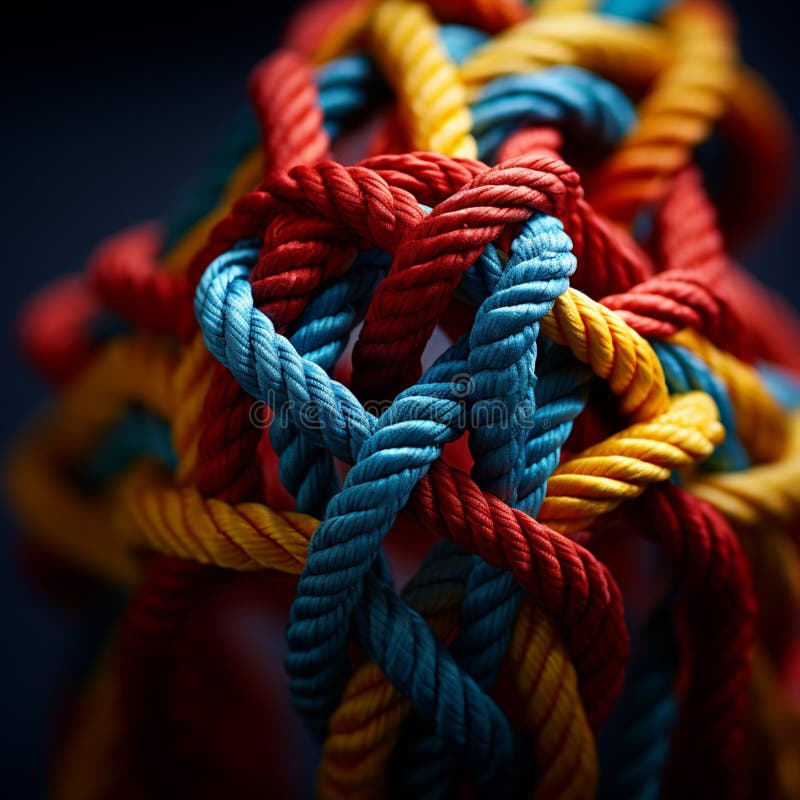 Colorful Interwoven Ropes â€ a Complex Pattern of Texture and Hue Stock ...
