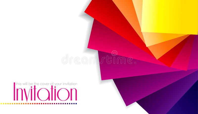 Colorful Invitation Card stock vector. Illustration of banner - 27690359