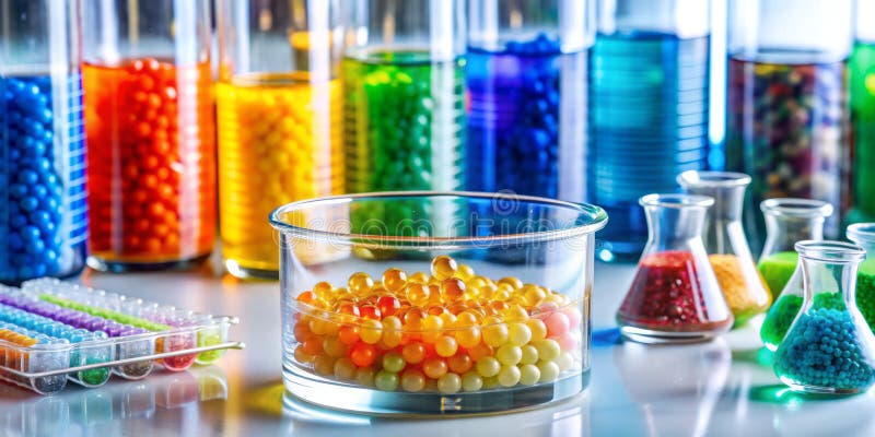 Colorful Ion Exchange Resin Beads Visualizing Water Purification and ...