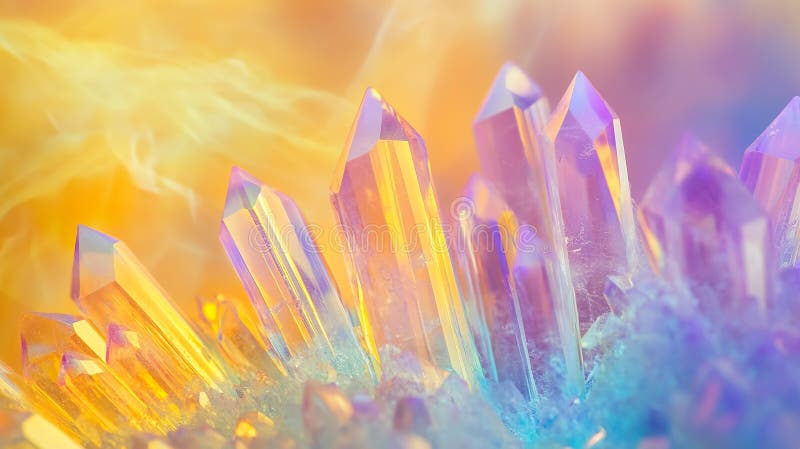 Colorful Iridescent Crystals Radiant Sunlight Stock Photos - Free ...