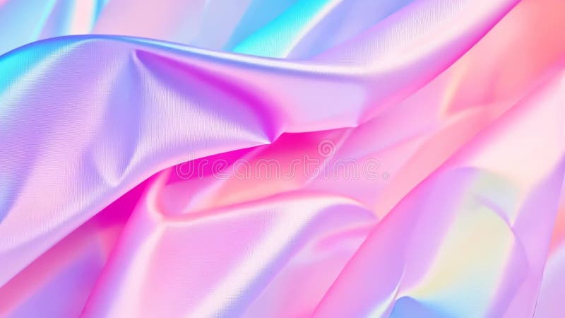 Colorful, Iridescent Fabric with a Rainbow Pattern Stock Video - Video ...
