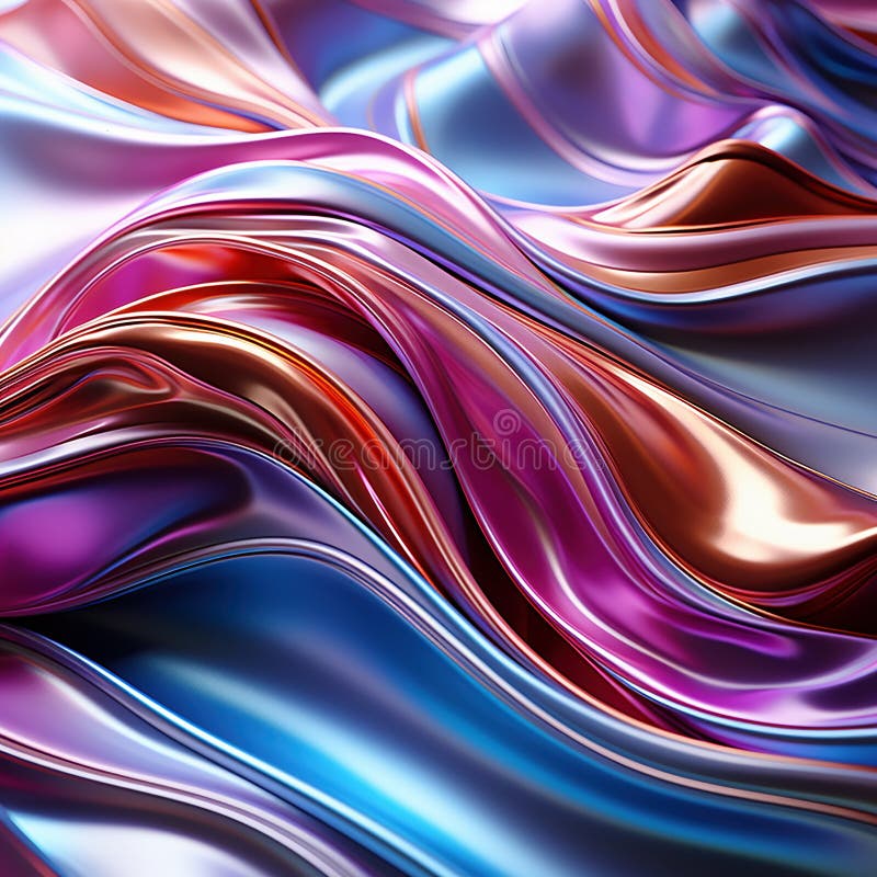 Colorful Iridescent Metallic Liquid Background. Stock Illustration ...