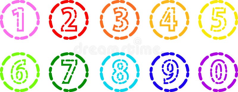 Colorful Irregular Dot Line Style Figure Set Stock Vector ...
