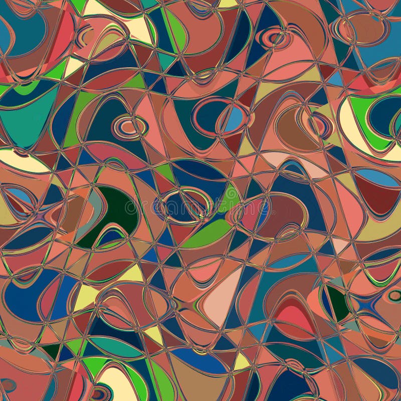 Colorful Irregular Pattern in Circles, Arrows and Zigzag for Textile ...