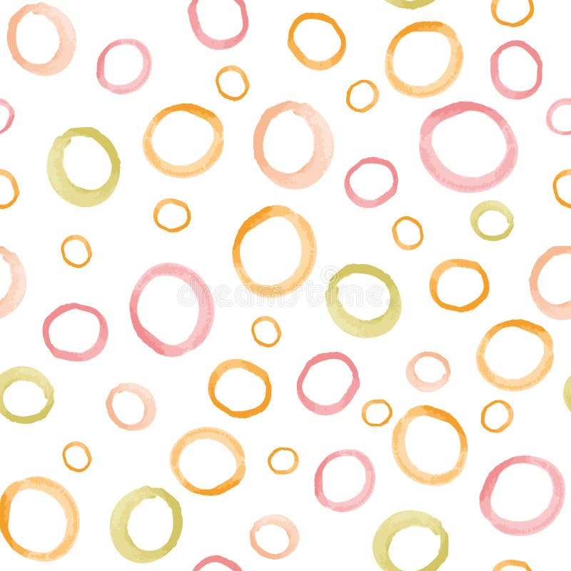 Colorful Irregular Polka Dots Circles Vector Seamless Pattern Trendy