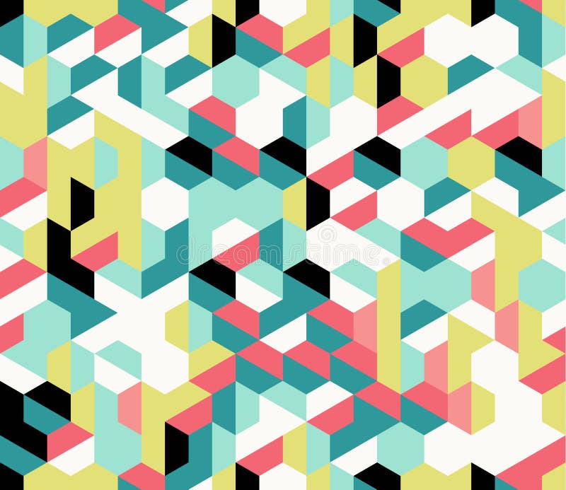 Colorful Irregular Vector Abstract Geometric Seamless Pattern with ...