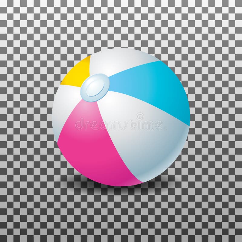 Beach Balls on a Transparent Background. Realistic Beach Ball Vector ...