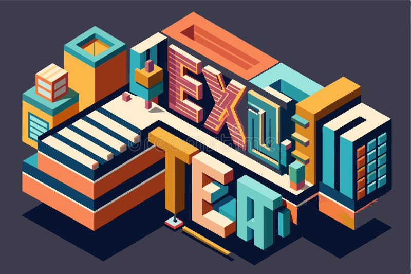 A Colorful Isometric Design Features Customizable Wall Writing in an ...
