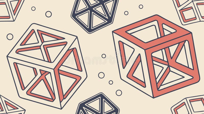 Colorful Isometric Dice Cubes Vector Pattern, Playful Game Element ...