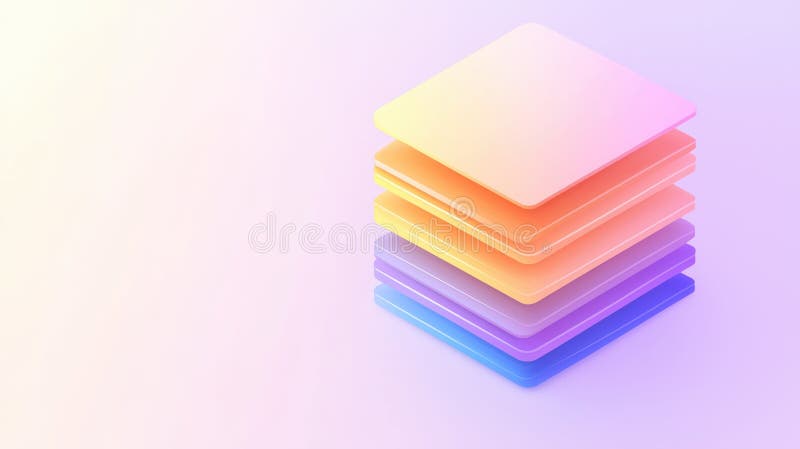 Colorful Isometric Illustration of Secure Login Interface with Layered ...