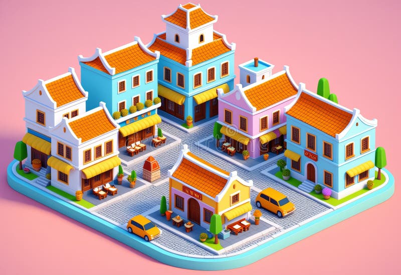 Isometric Community Houses Stock Photos - Free & Royalty-Free Stock ...