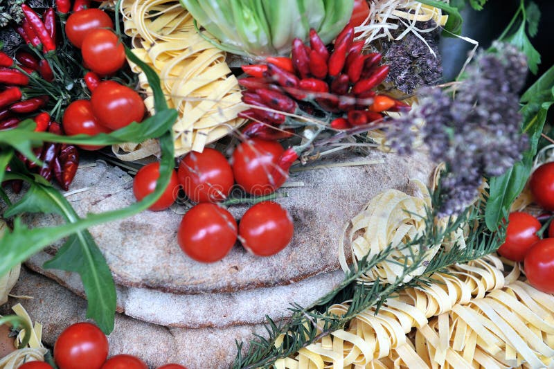 Colorful Italian Food Display Stock Image - Image of freshly, pasta ...