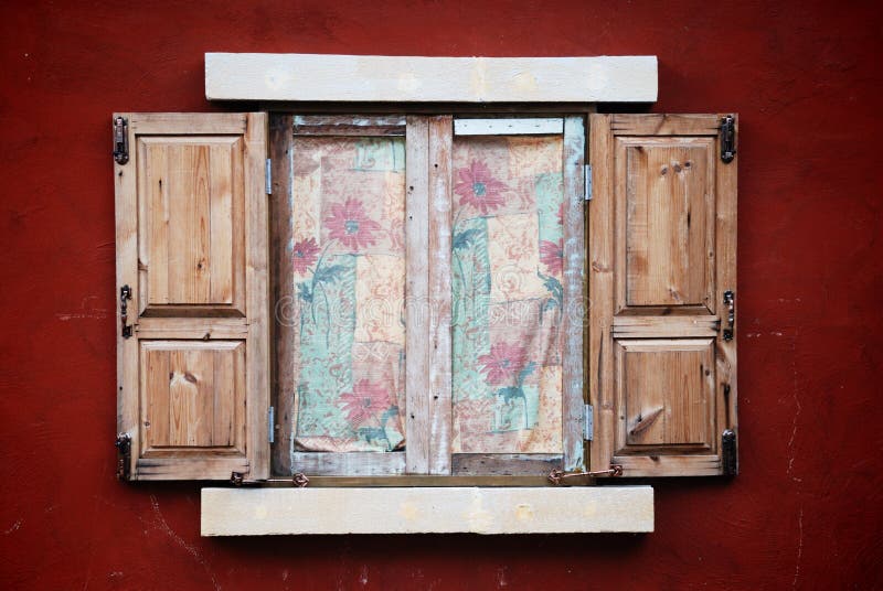 Colorful Italian-Style Window Stock Image - Image of exterior, style ...